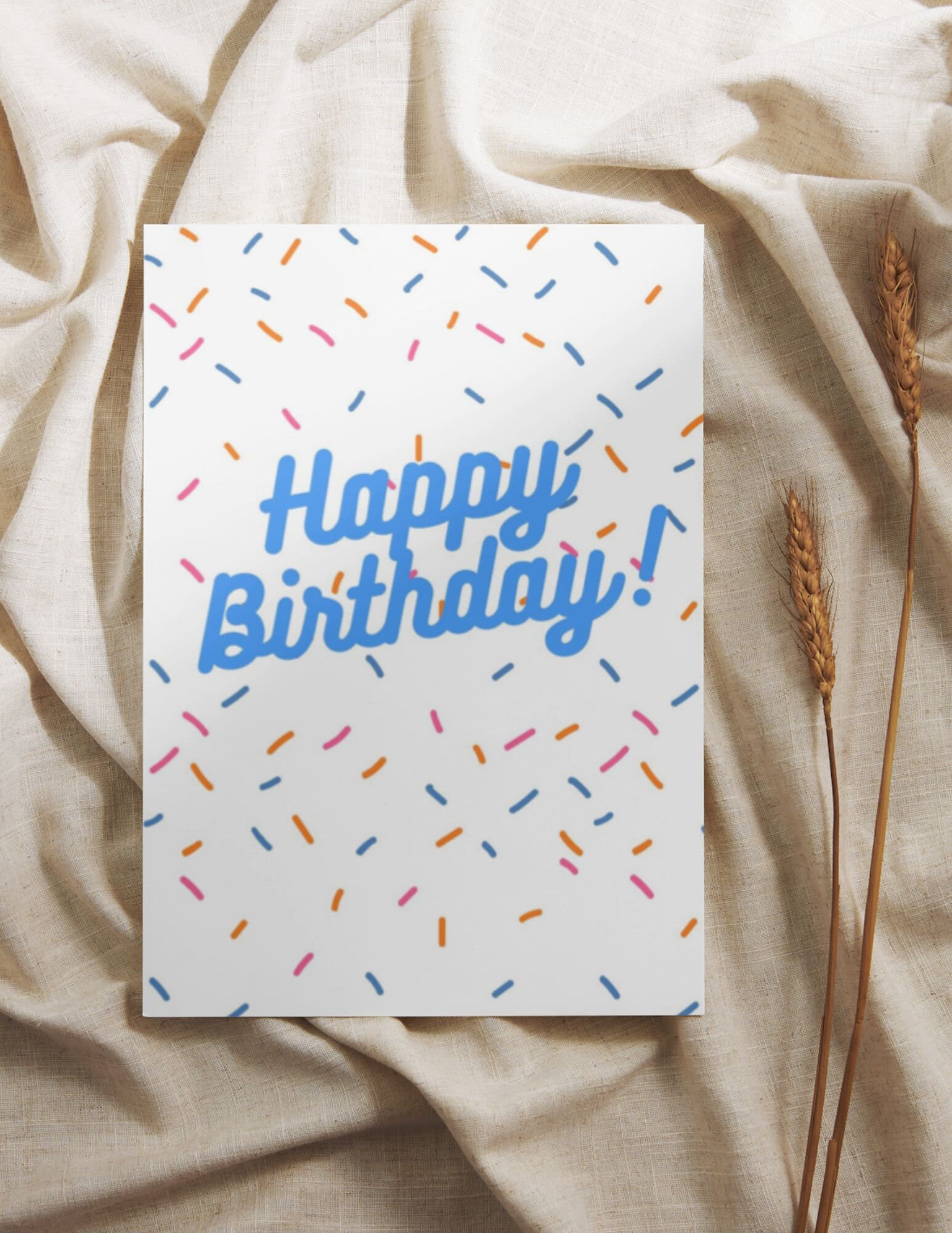Printable, Simple, Happy Birthday Card, Birthday Card, Print at Home ...
