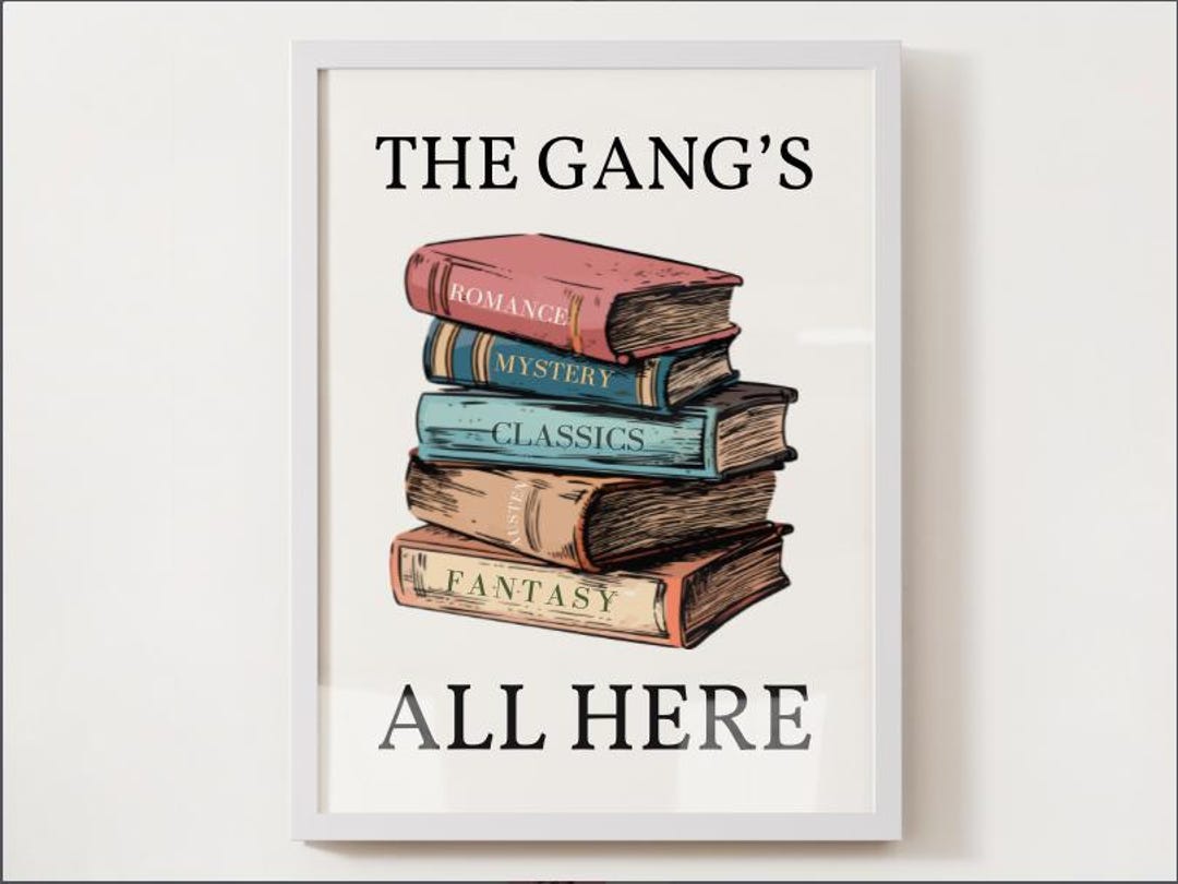 Book Stack Art Print, Romance, Fantasy, Classics (digital Download) - Etsy