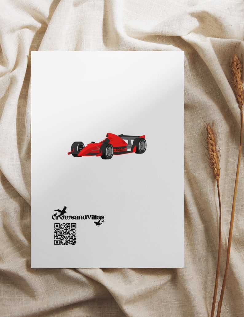 Father's Day Card, Digital Download, Race Car, Racing Father's Day Gift ...