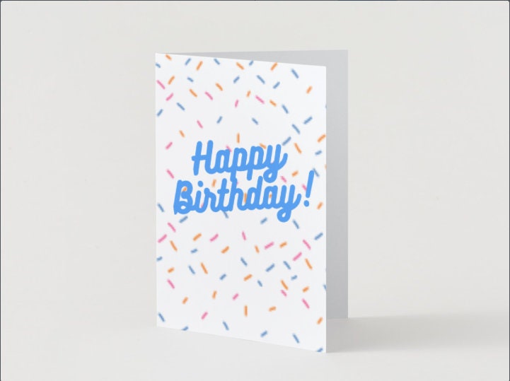 Printable, Simple, Happy Birthday Card, Birthday Card, Print at Home ...