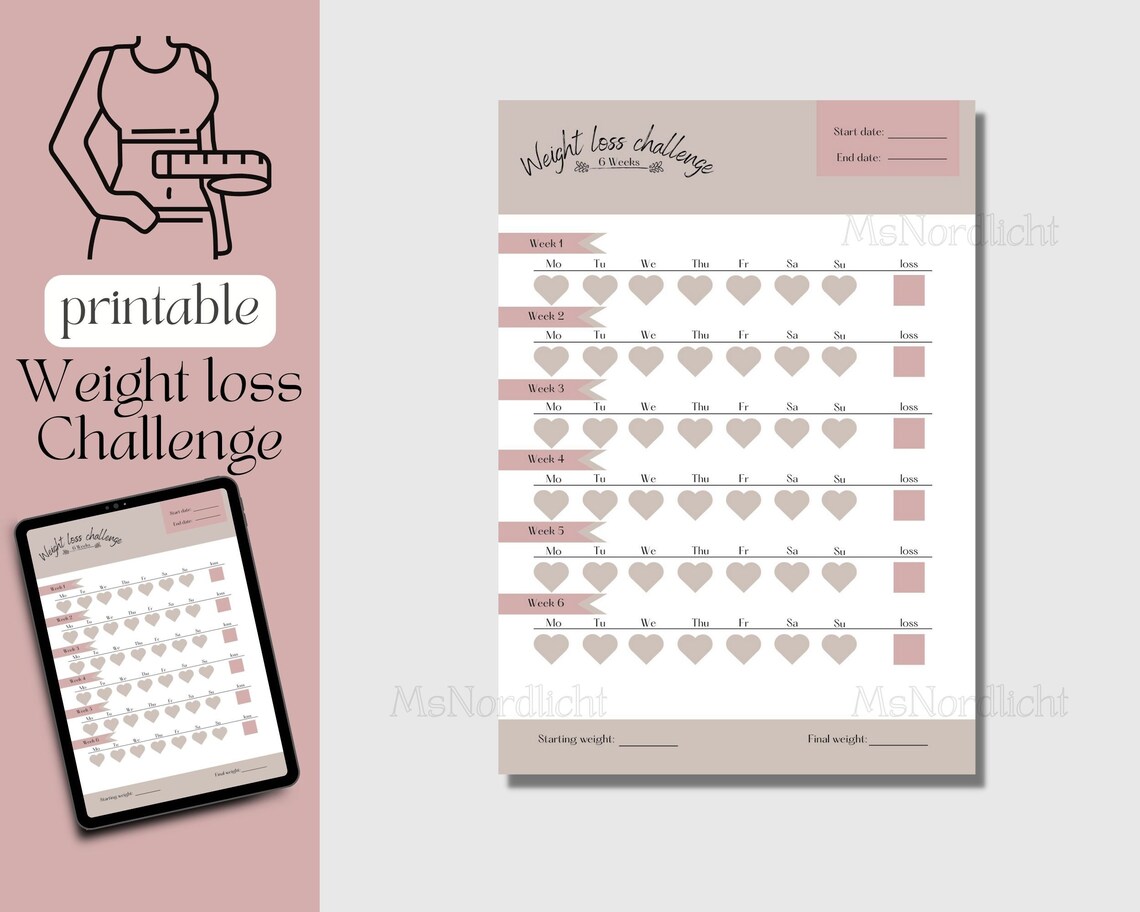 6 Week Weight Loss Challenge, Healthy Weight Loss, Motivational ...