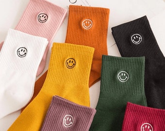 Yellow Smiley Face Socks - Etsy