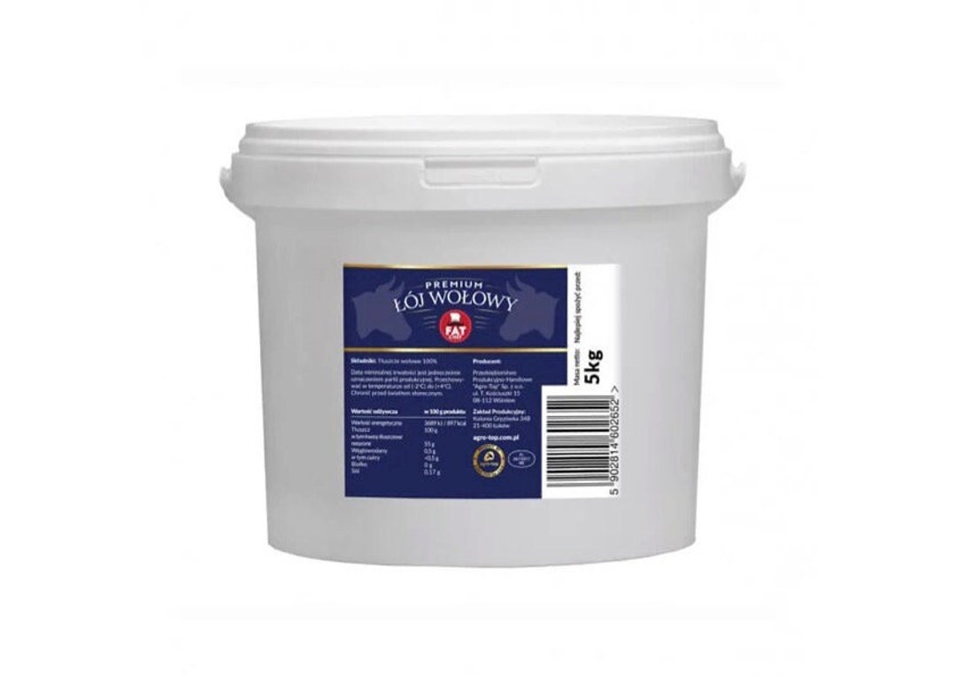 Rinderfett 5 kg reines Rindernierenfett Rindertalg Talg Premium DHL ...