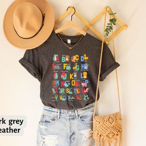 Alphabet T-shirt, ABC Tee, Animals Alphabet T-shirt, Kingergarten ...