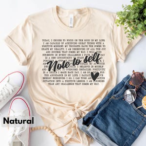 Note to Self T-shirt, Motivational Shirt, Mental Health Awareness Shirt ...