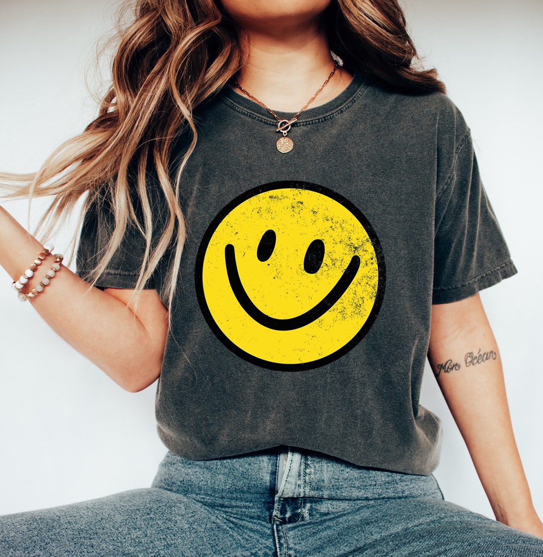 Smiley Face Shirt, Vintage Smiley Face T-shirt, Funny Retro Smile Tee ...