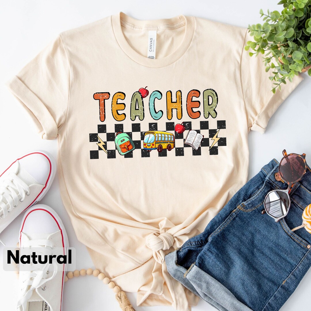 Groovy Teacher T-shirt, Retro Teacher Tee, Cute Teacher Shirt, Teacher ...