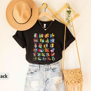 Alphabet T-shirt, ABC Tee, Animals Alphabet T-shirt, Kingergarten ...