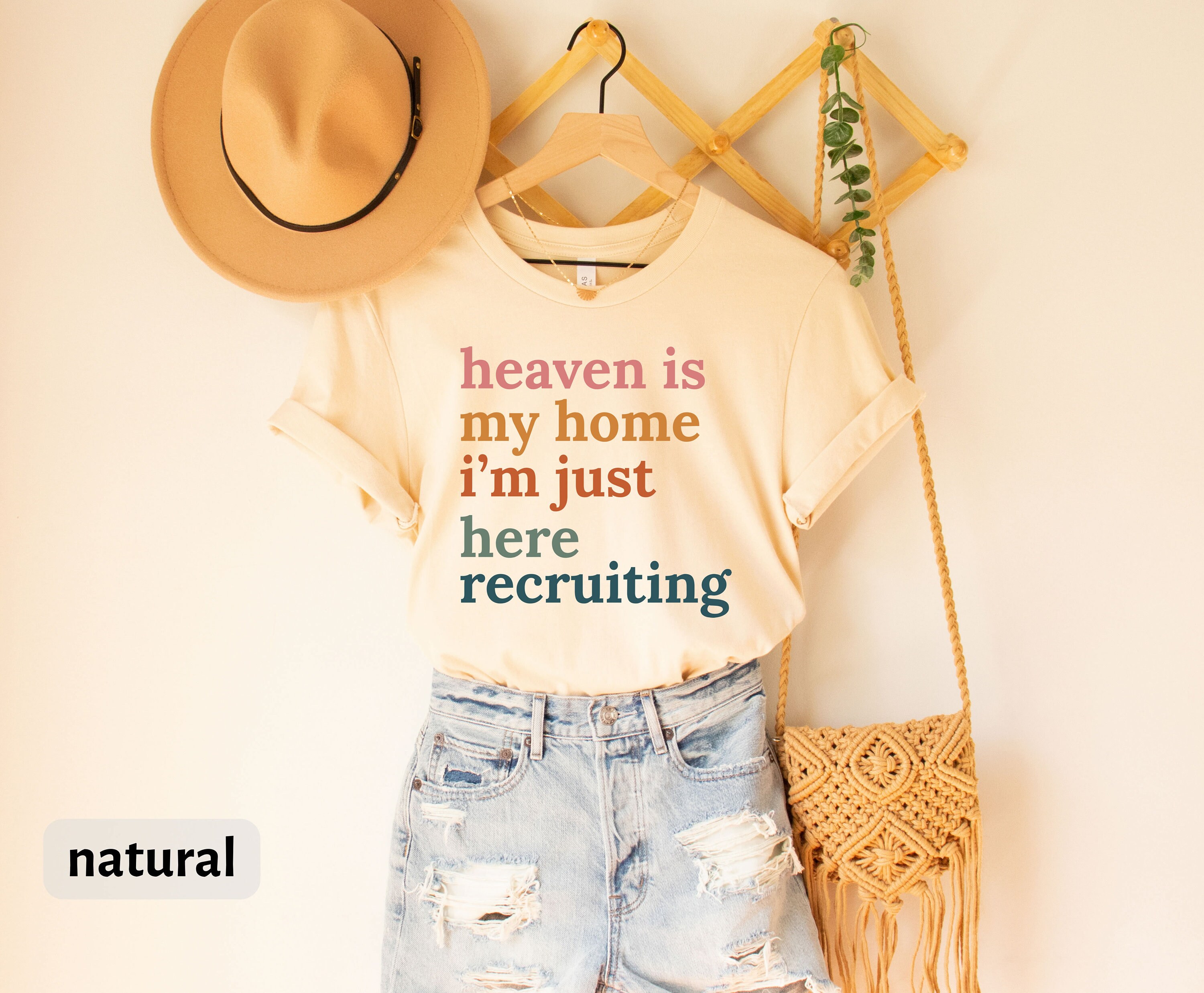 Heaven is My Home I'm Just Here Recruiting T-shirt, Faith Tee ...