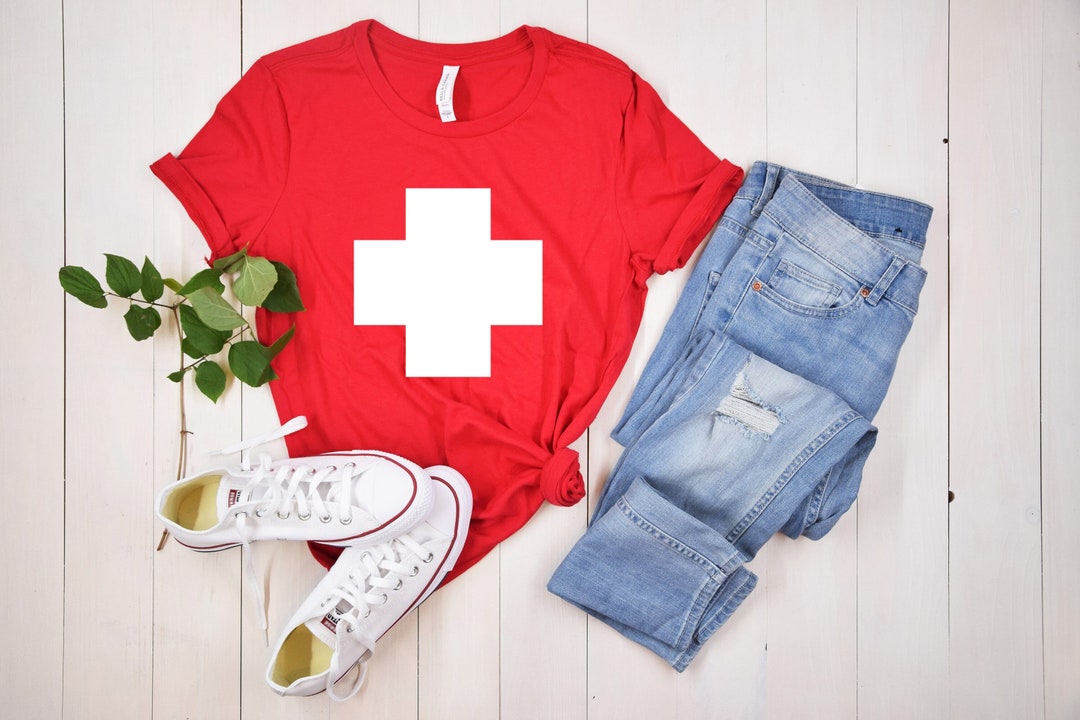 White Swiss Flag Unisex T-shirt, Red Cross Reverse Swiss Flag Unisex ...