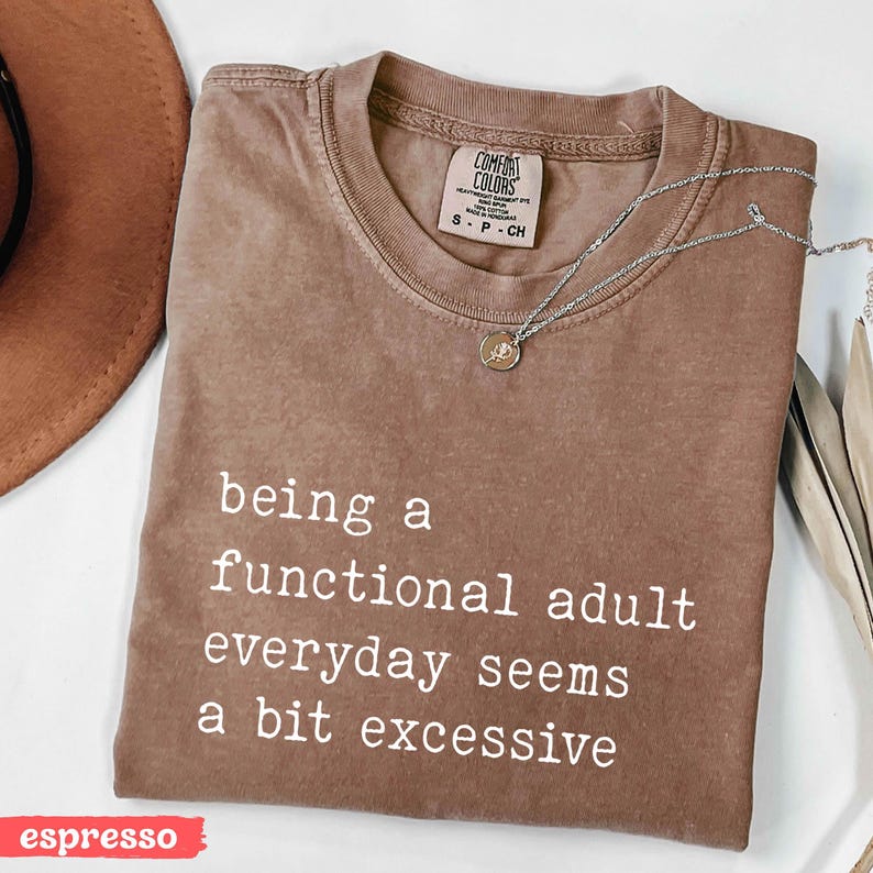 Being A Functional Adult Everyday Seems A Bit Excessive Tshirt, Comfort ...