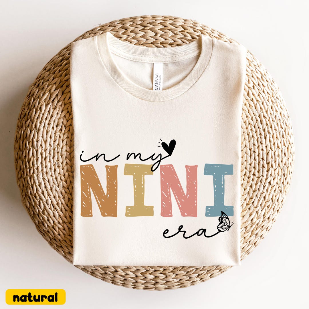 In My Nini Era T-shirt, Retro Nini Tee, Cute Mothers Day Gift, Best ...