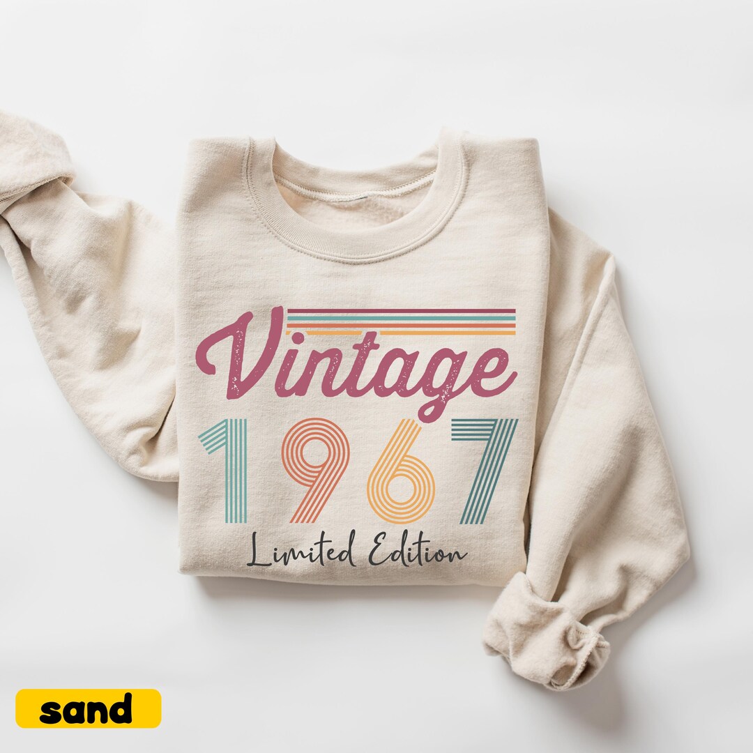 1967 Vintage Sweatshirt, 1967 Birthday Sweater, 60th Birthday Gift ...