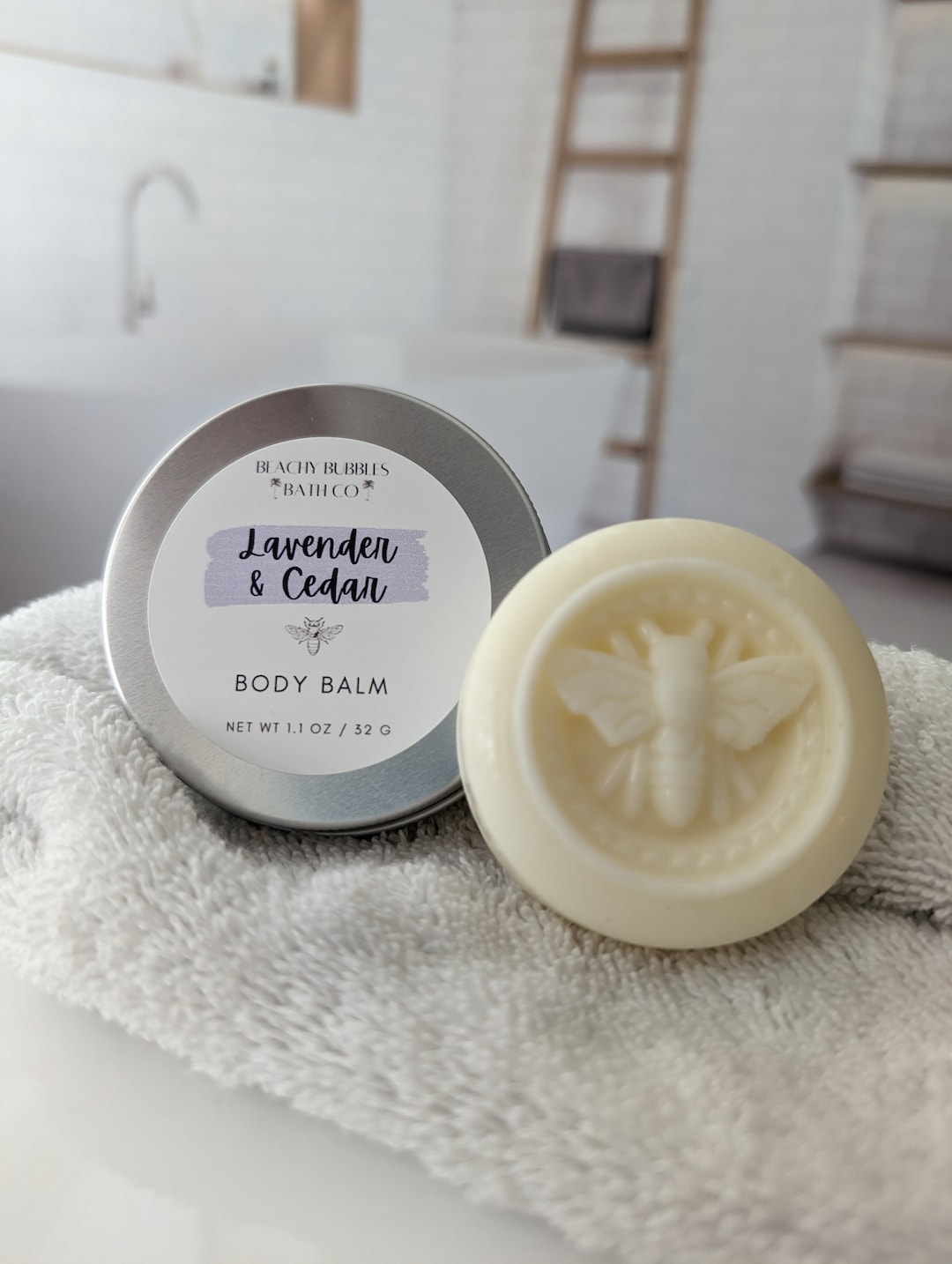 Lavender & Cedar Body Balm, Solid Lotion Bar With Travel Tin - Etsy