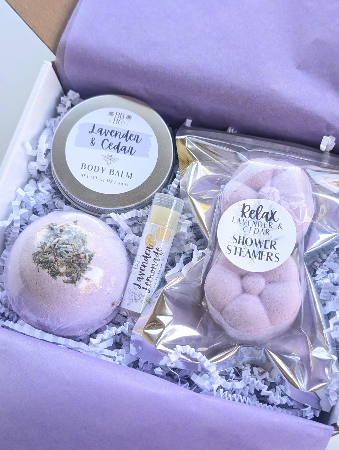 Lavender Gift Box, Gift Set for Her, Lavender Bath and Body Gift Set - Etsy