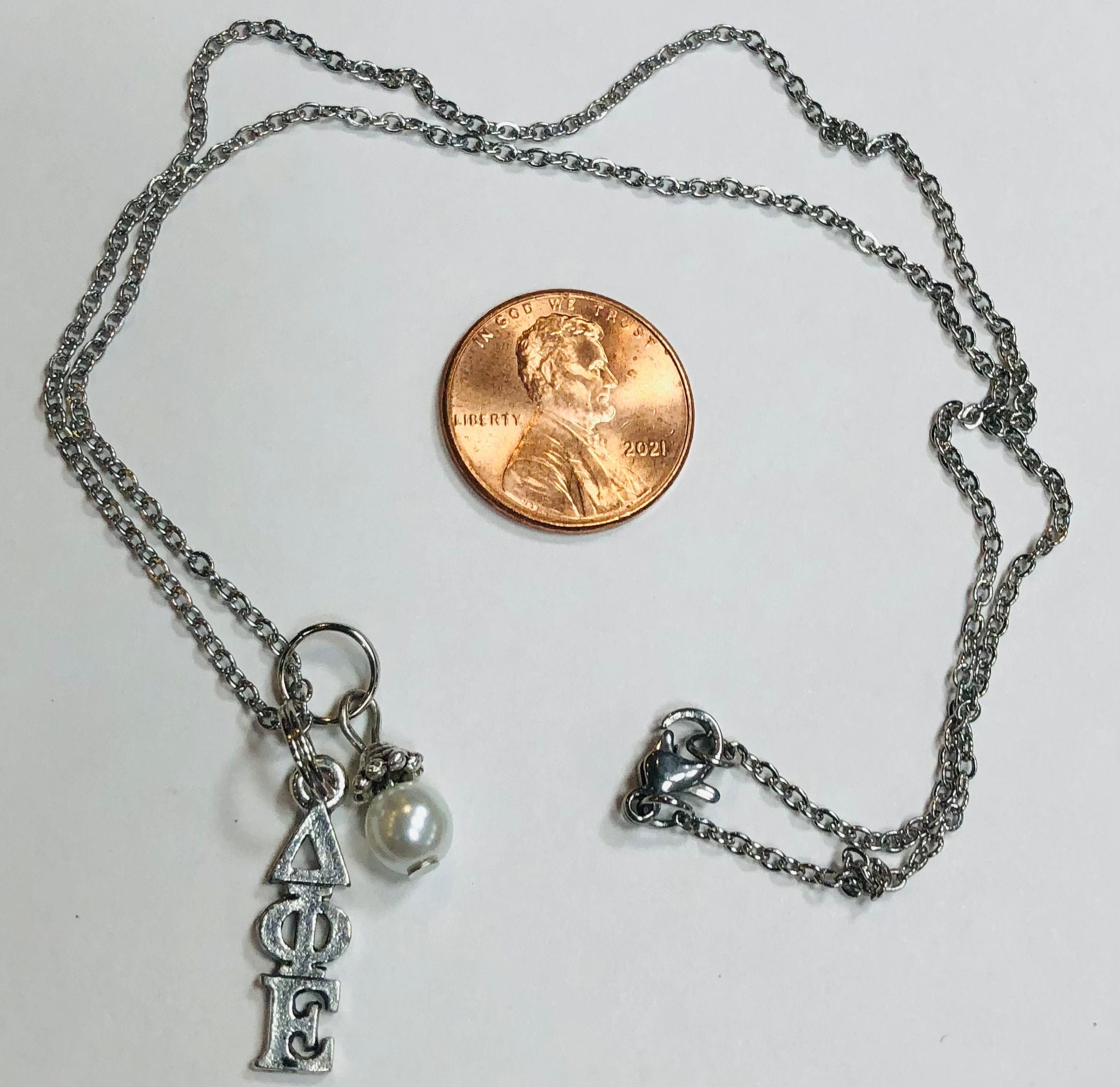 Delta Phi Epsilon Dphie DPE Lavaliere Charm Sorority Necklace With ...