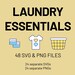 Laundry Room Labels SVG PNG, Laundry Essentials Labels, Laundry ...