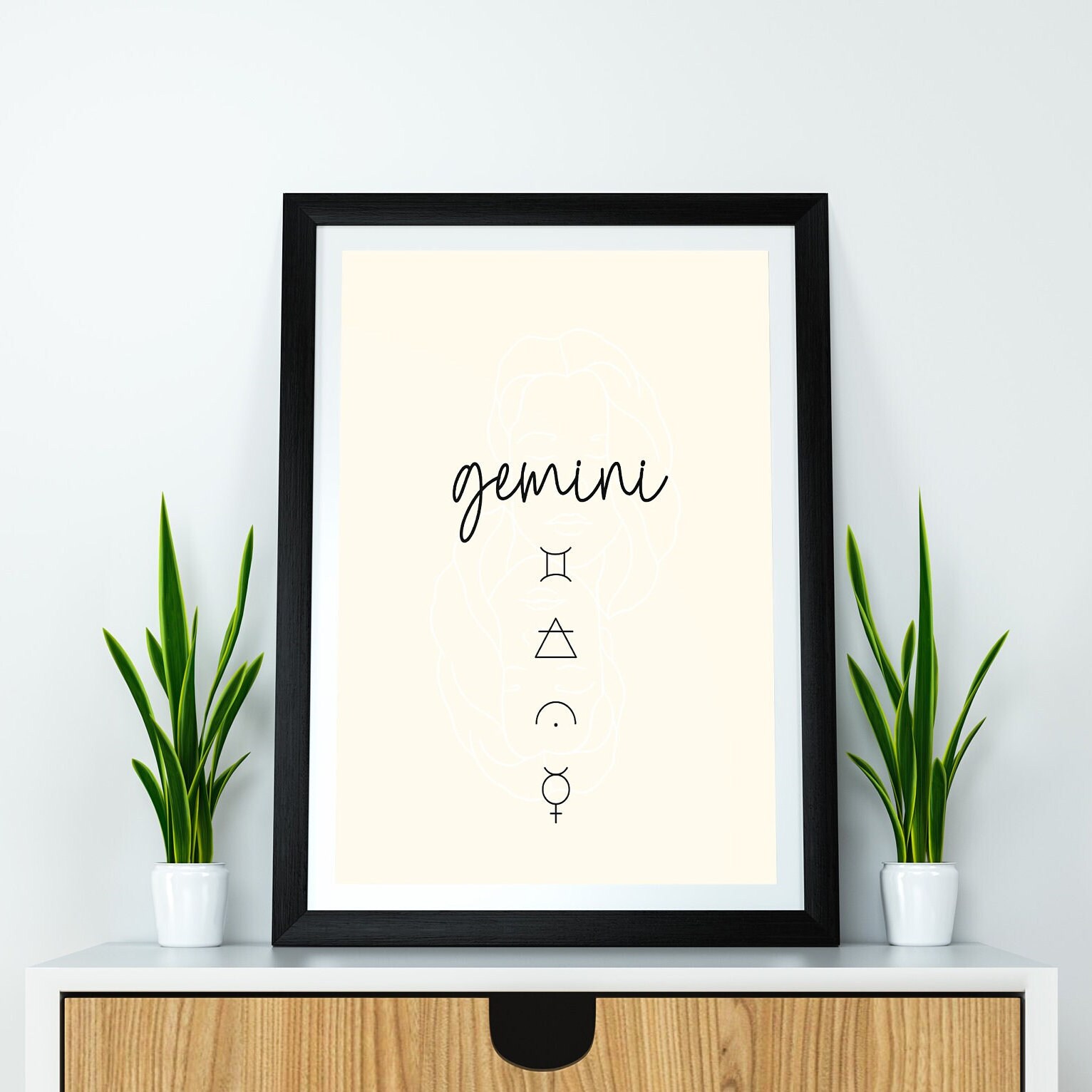 Zodiac Symbols Boho Wall Art, Zodiac Signs Boho Design, Astrology Print ...