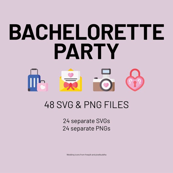 Bachelorette Party SVG PNG Files Digital Download Words - Etsy