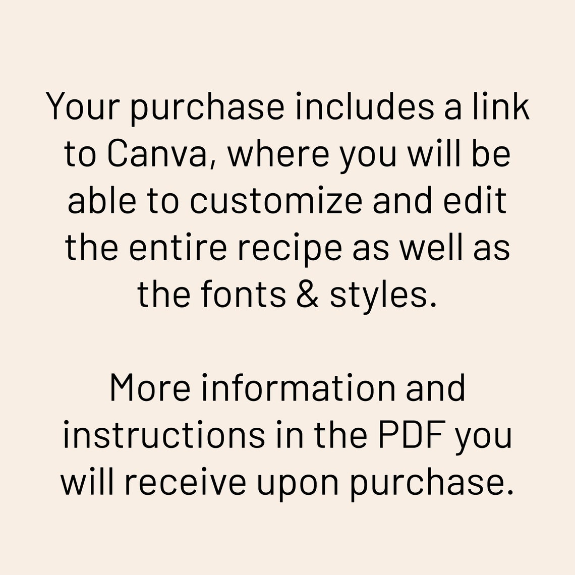 Editable Recipe Card, Canva Template Recipe Card, Custom Personalized ...