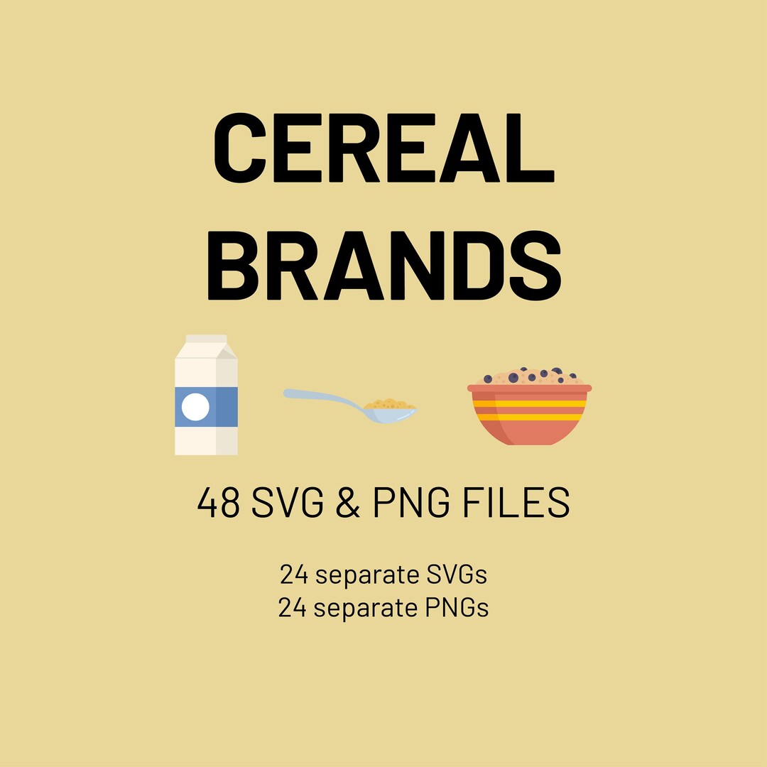 Cereal Pantry Organization Labels SVG PNG, Pantry Essentials Labels ...
