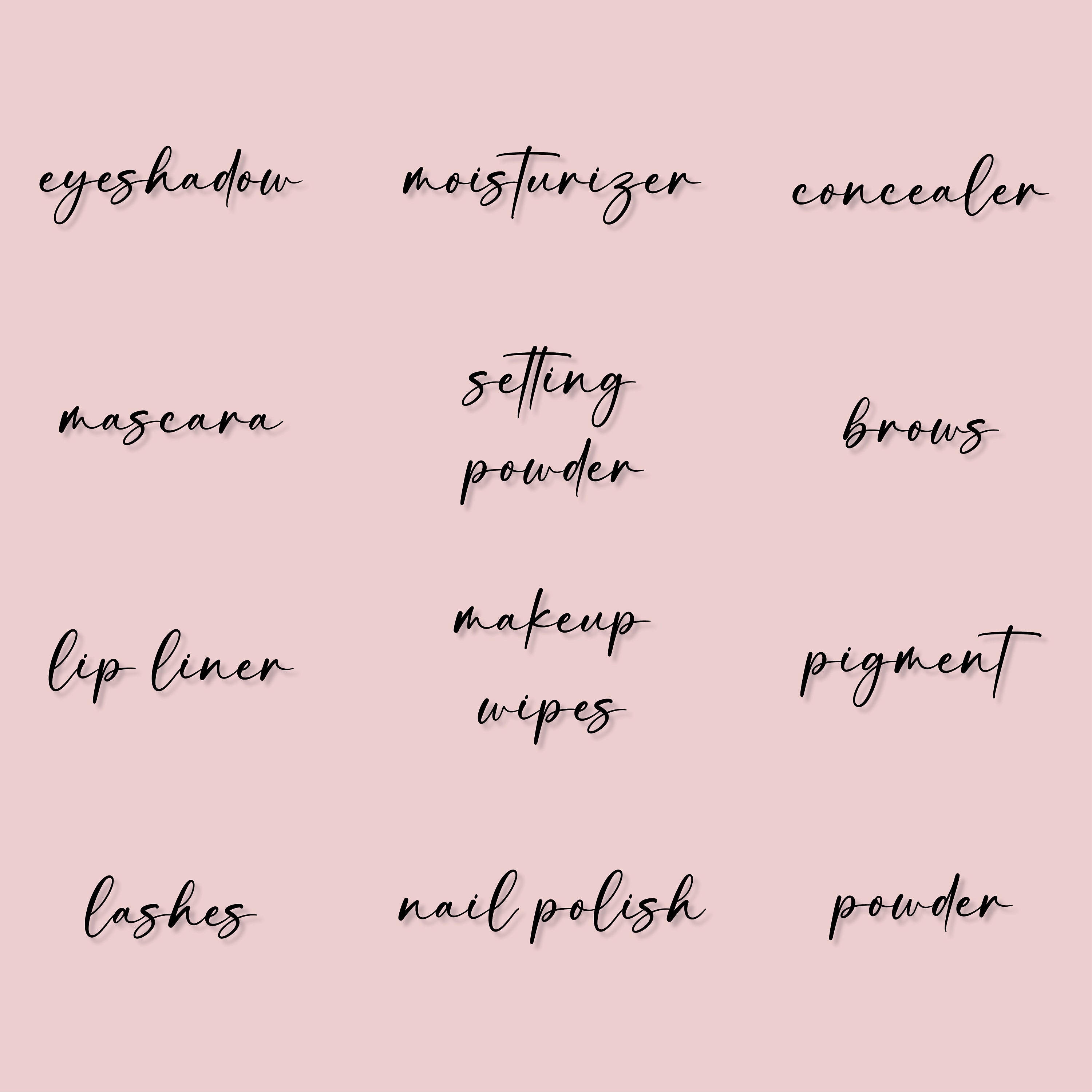 Makeup Labels SVG PNG, Organization Labels, Beauty Cosmetics Skincare ...