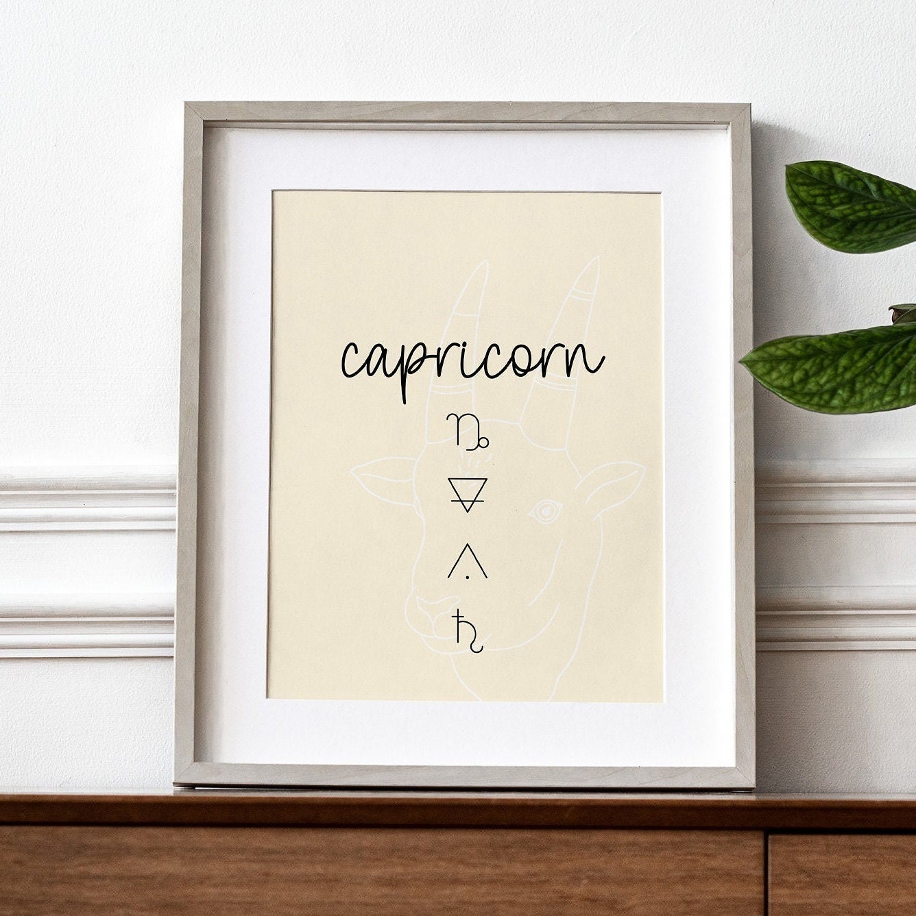 Zodiac Symbols Boho Wall Art, Zodiac Signs Boho Design, Astrology Print ...