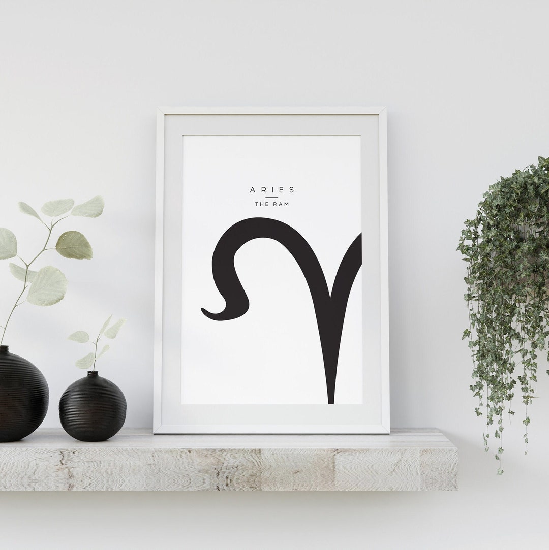 Zodiac Signs Wall Art, Zodiac Symbols Minimalist Design, Astrology ...