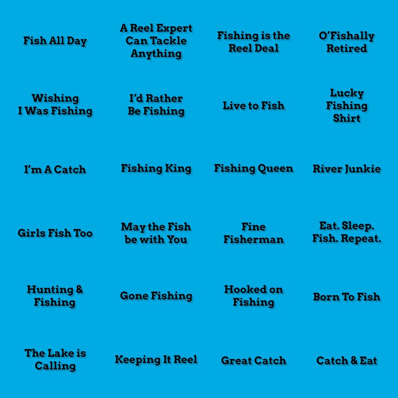 Fishing SVG PNG Files, Digital Download, Words, Funny Sayings, Fun ...