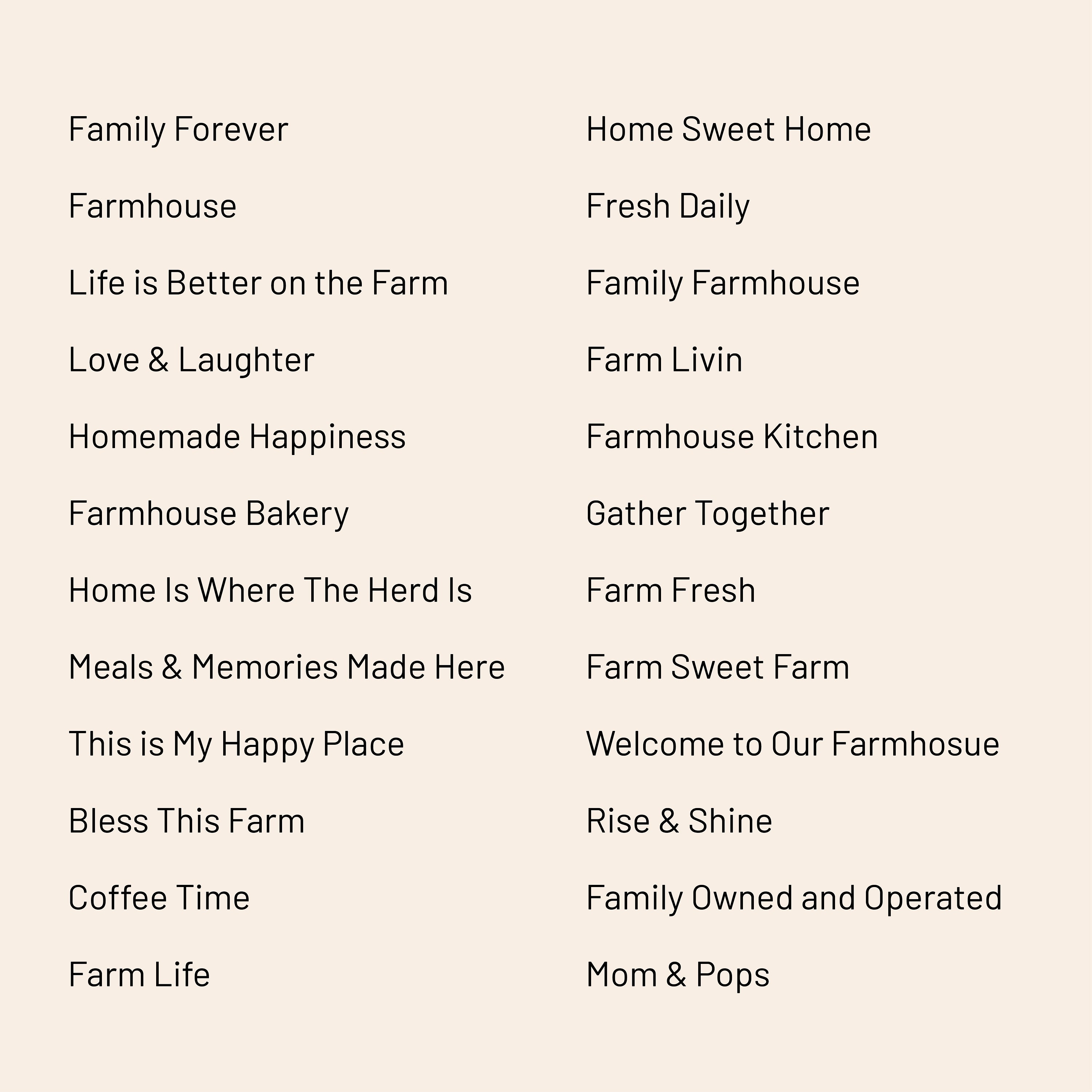 Farmhouse SVG PNG Files, Digital Download, Words, Sayings, Phrases - Etsy
