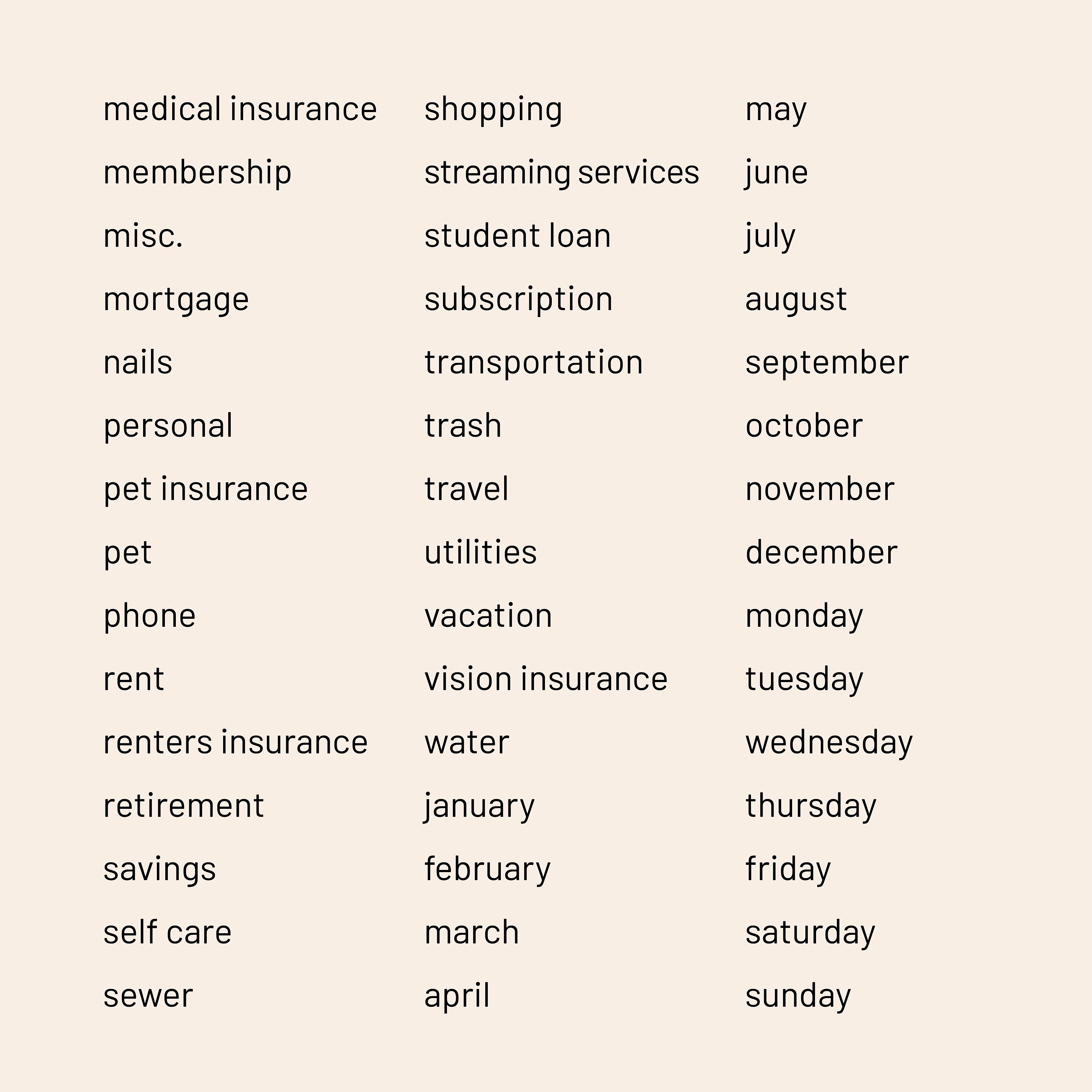 Budget Binder Labels SVG PNG, Money Essentials Labels, Finance Planning ...