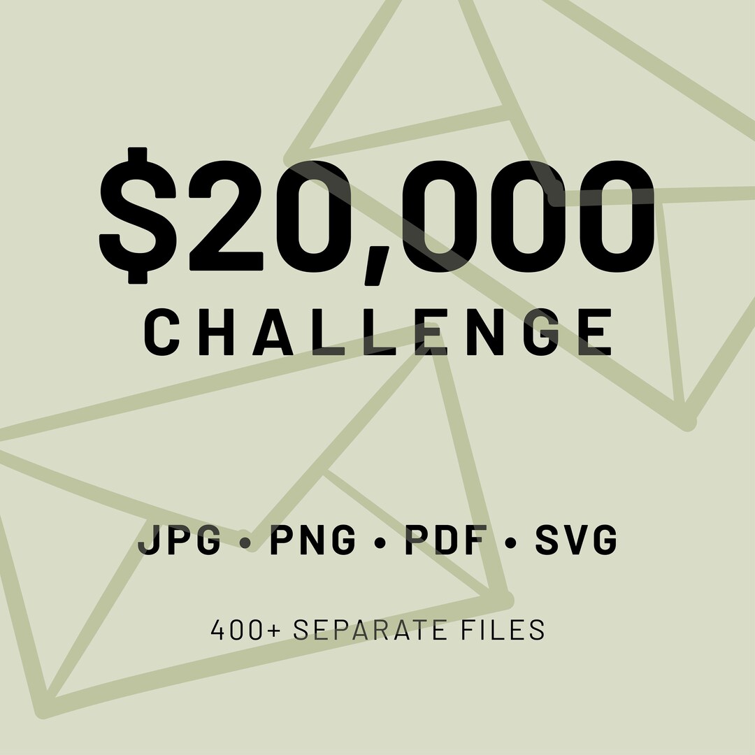 20K Savings Challenge, 100 Envelope Challenge for 20000 Savings ...