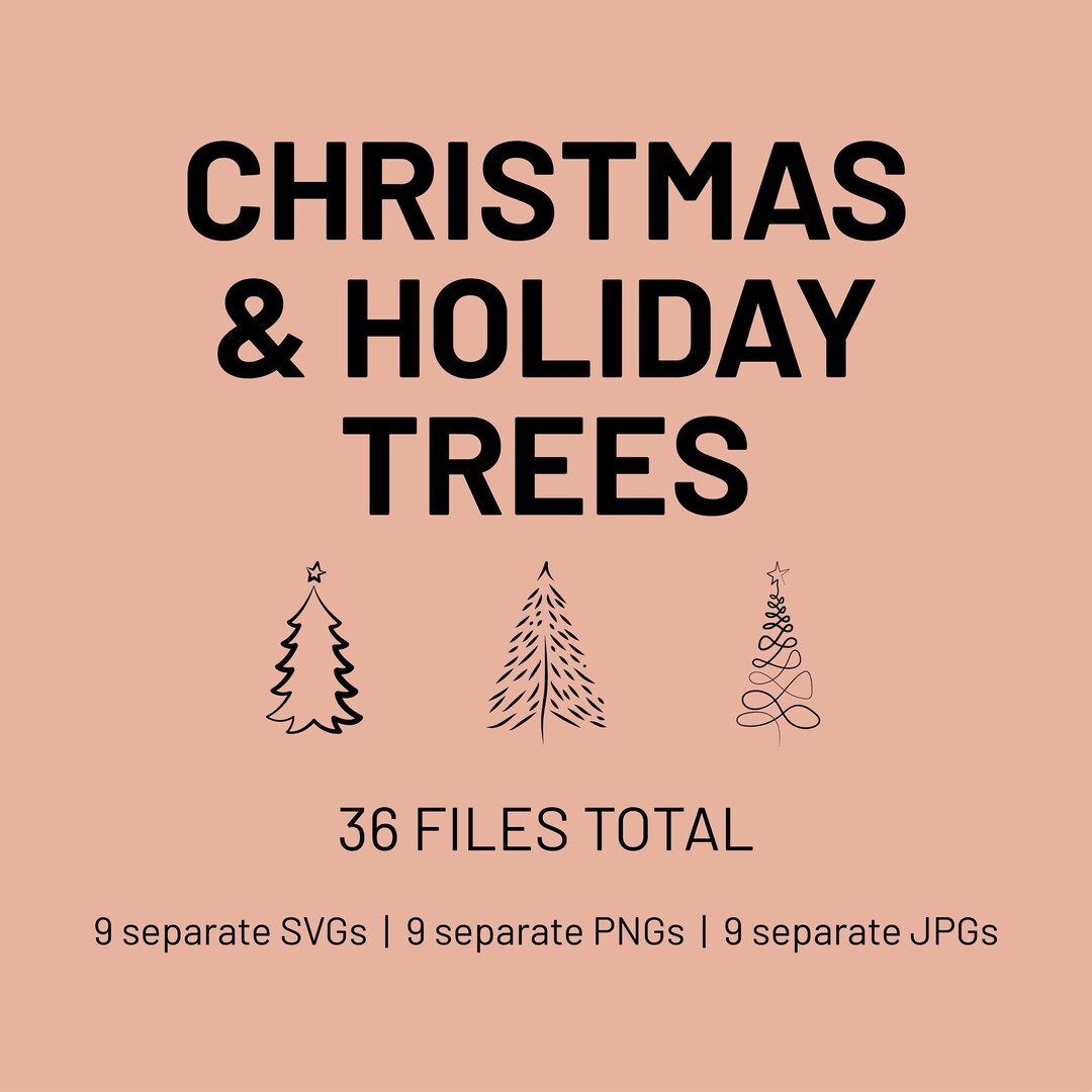 Christmas Tree SVG Bundle, Holiday Tree SVG, Holiday Decoration, Custom ...