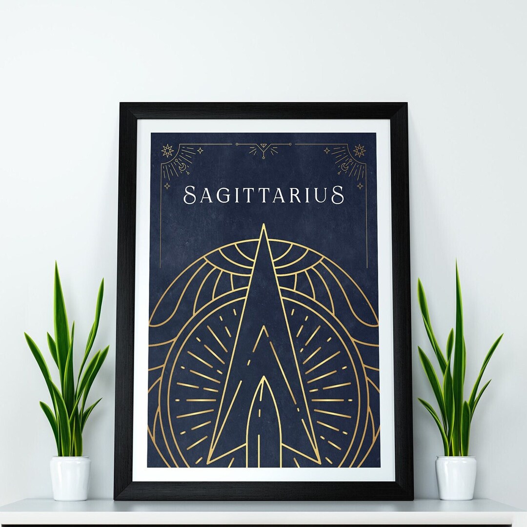 Zodiac Symbols Wall Art, Zodiac Animal Signs Design, Celestial Print ...