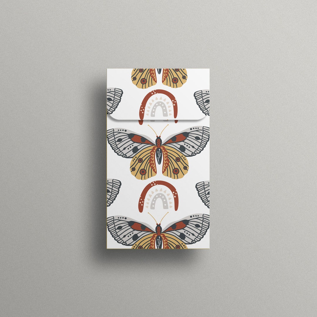 Boho Butterfly Money Envelope Template, Money Savings Challenge ...