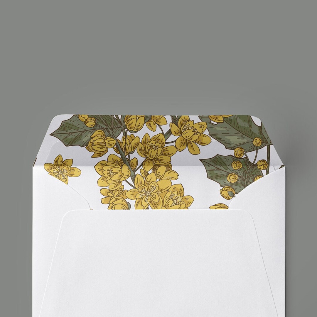 Yellow Floral Design A6 Envelope Template, Money Saving Challenge ...