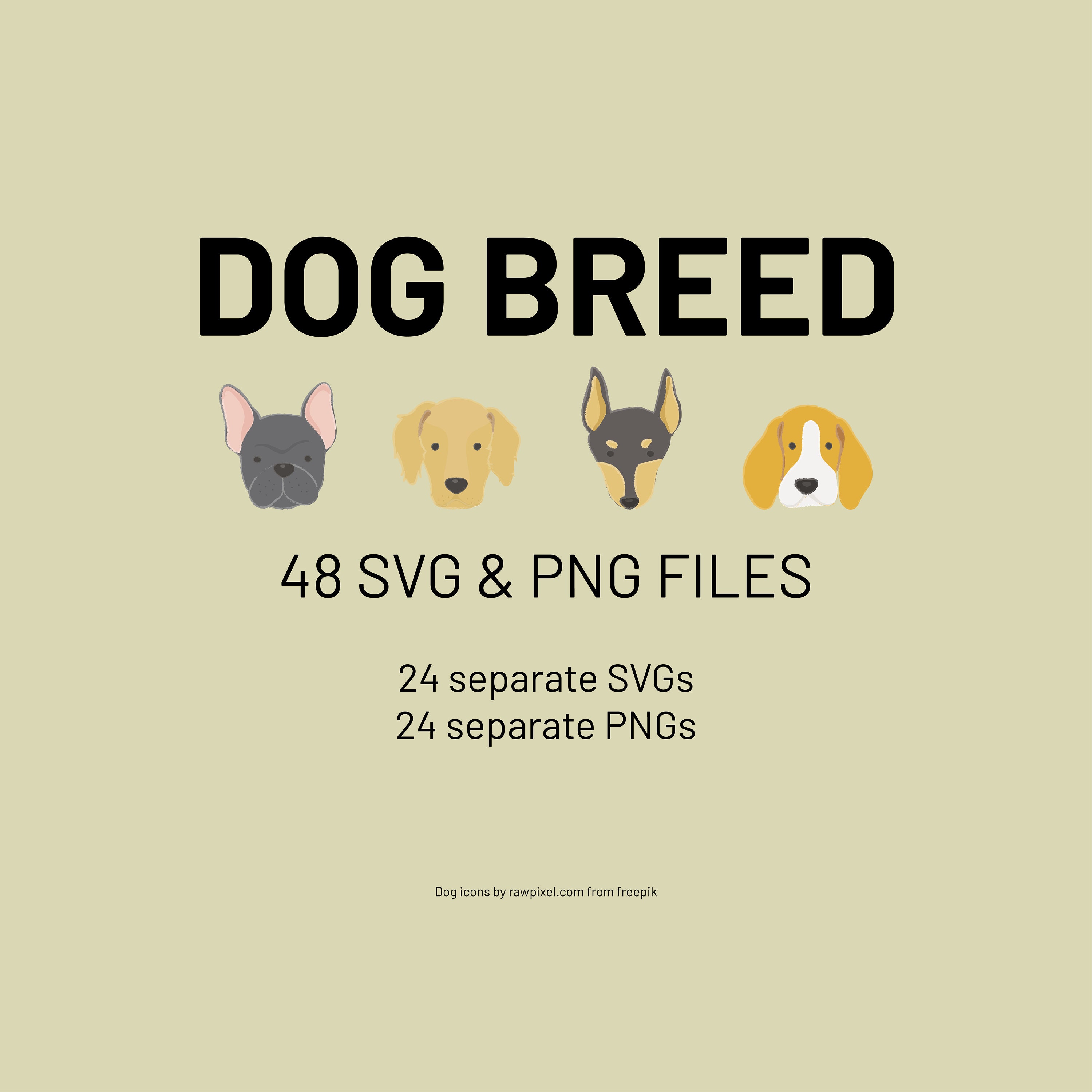 Dog Breeds SVG PNG Files, Digital Download, Words, I Love My, Phrases ...