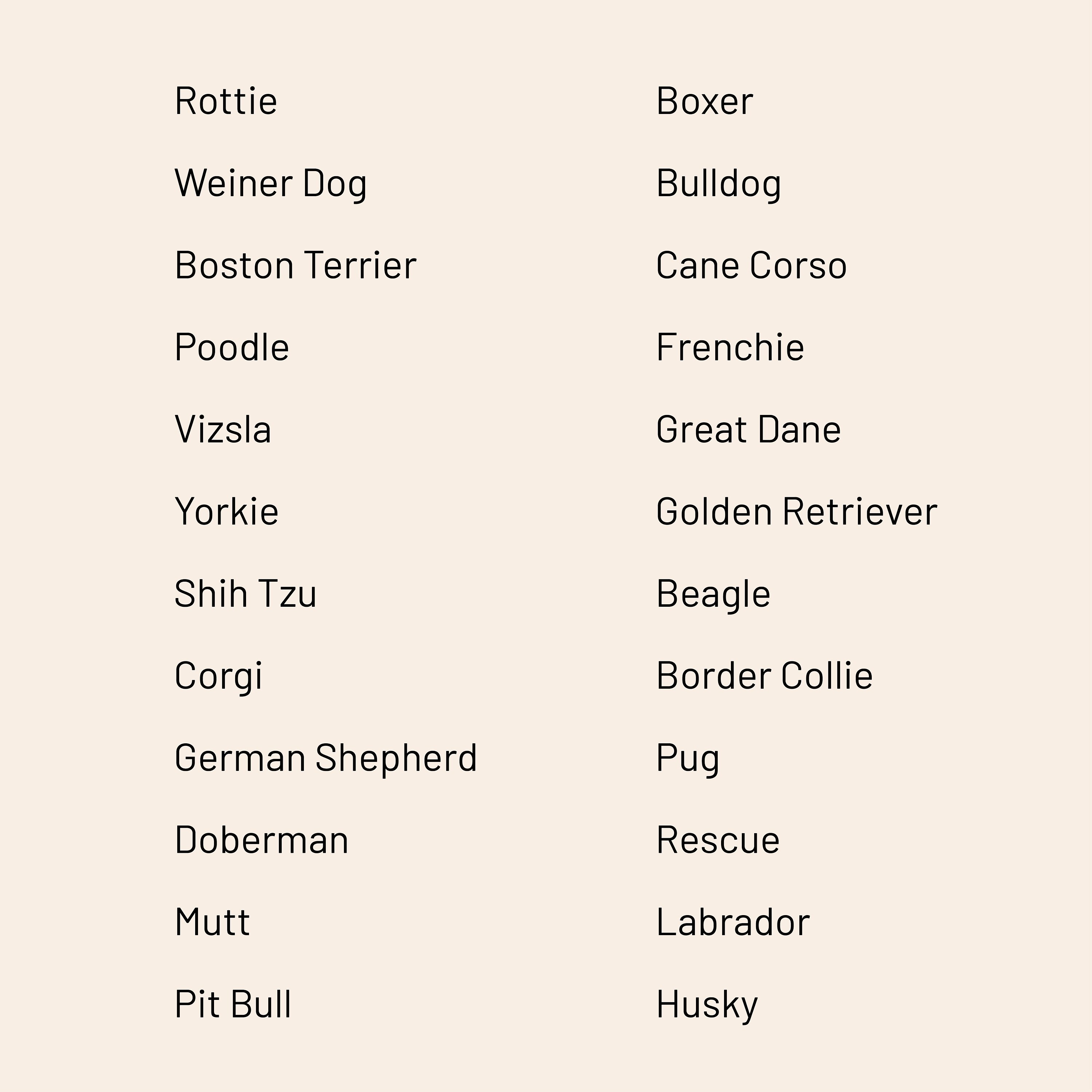 Dog Breeds SVG PNG Files, Digital Download, Words, I Love My, Phrases ...