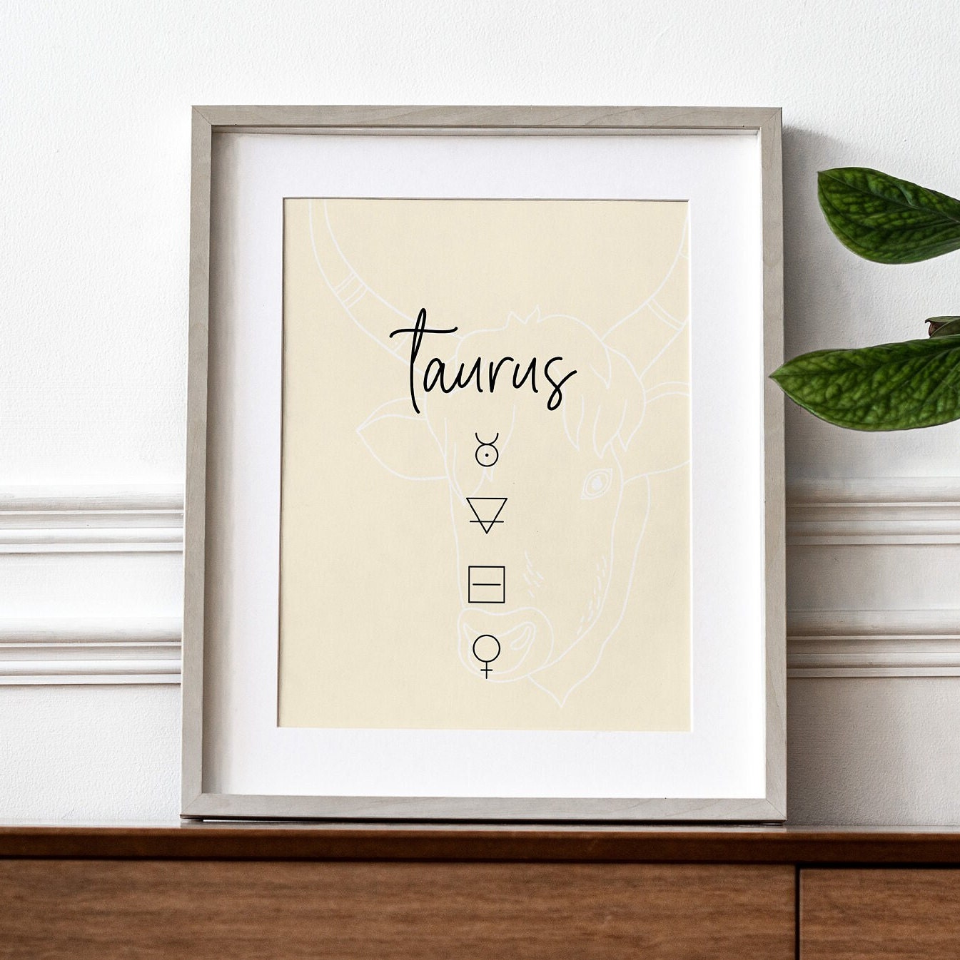 Zodiac Symbols Boho Wall Art, Zodiac Signs Boho Design, Astrology Print ...