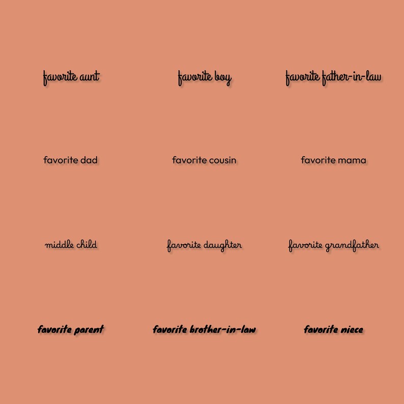 Favorite Labels SVG PNG, Family Tree Labels, Gifts for Mom, Gifts for ...