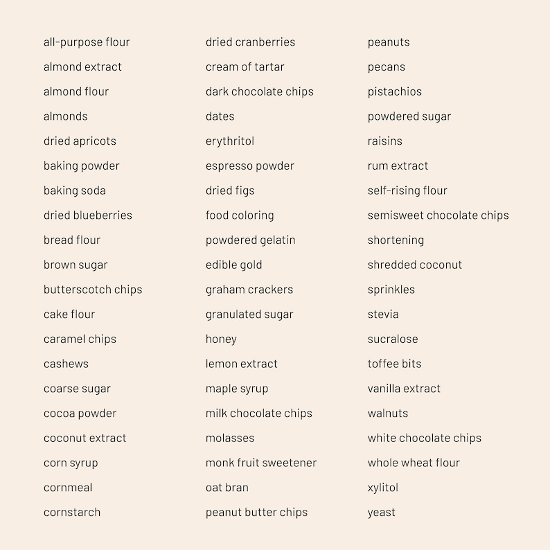 Baking Essentials Labels SVG PNG, Pantry Labels, Pantry Organization ...