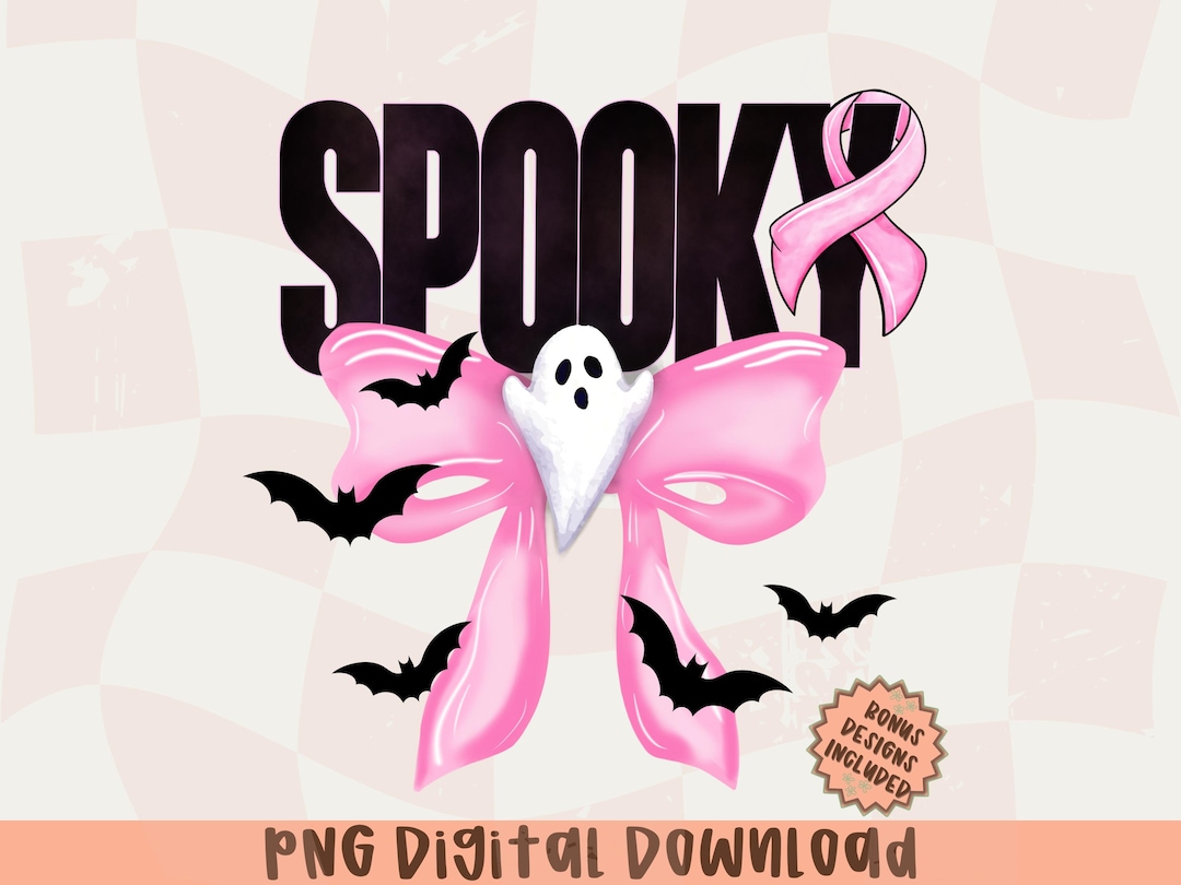 Breast Cancer Awareness Spooky Ghost Png, Pink Ribbon Ghost, Survivor ...