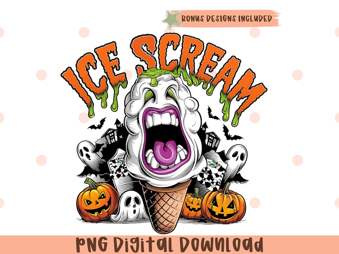 Halloween Horror Kawaii Funny Ice Cream Png,snarky Halloween ...