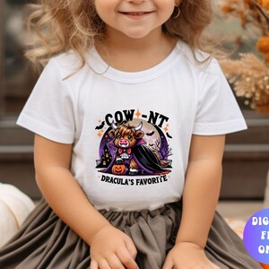 Dracula Highland Cow Halloween PNG, Spooky Fall Clipart (digital ...