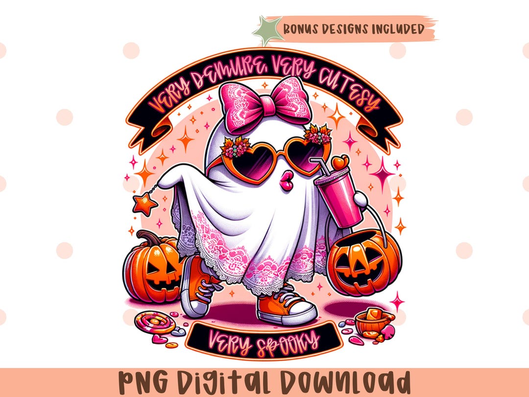 Very Demure Very Cutesy Spooky Ghost Png,boujee Ghost Png,halloween Png ...