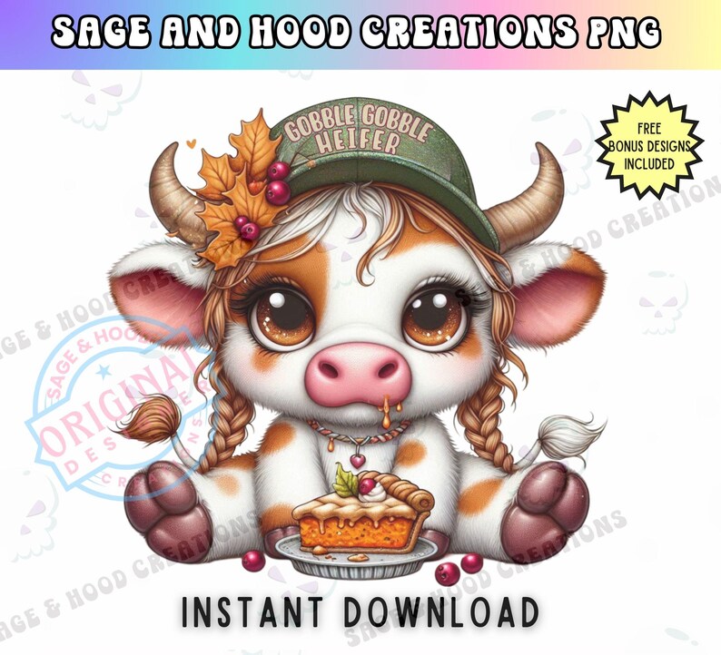 Gobble Gobble Heifer Cow Png, Highland Cow,trucker Hat,cow Sublimation ...