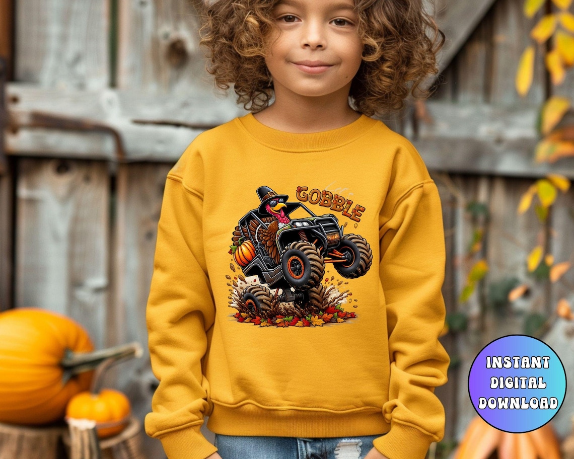 Funny Thanksgiving Gobble Turkey PNG ,UTV Png,trending Fall Png,boy ...
