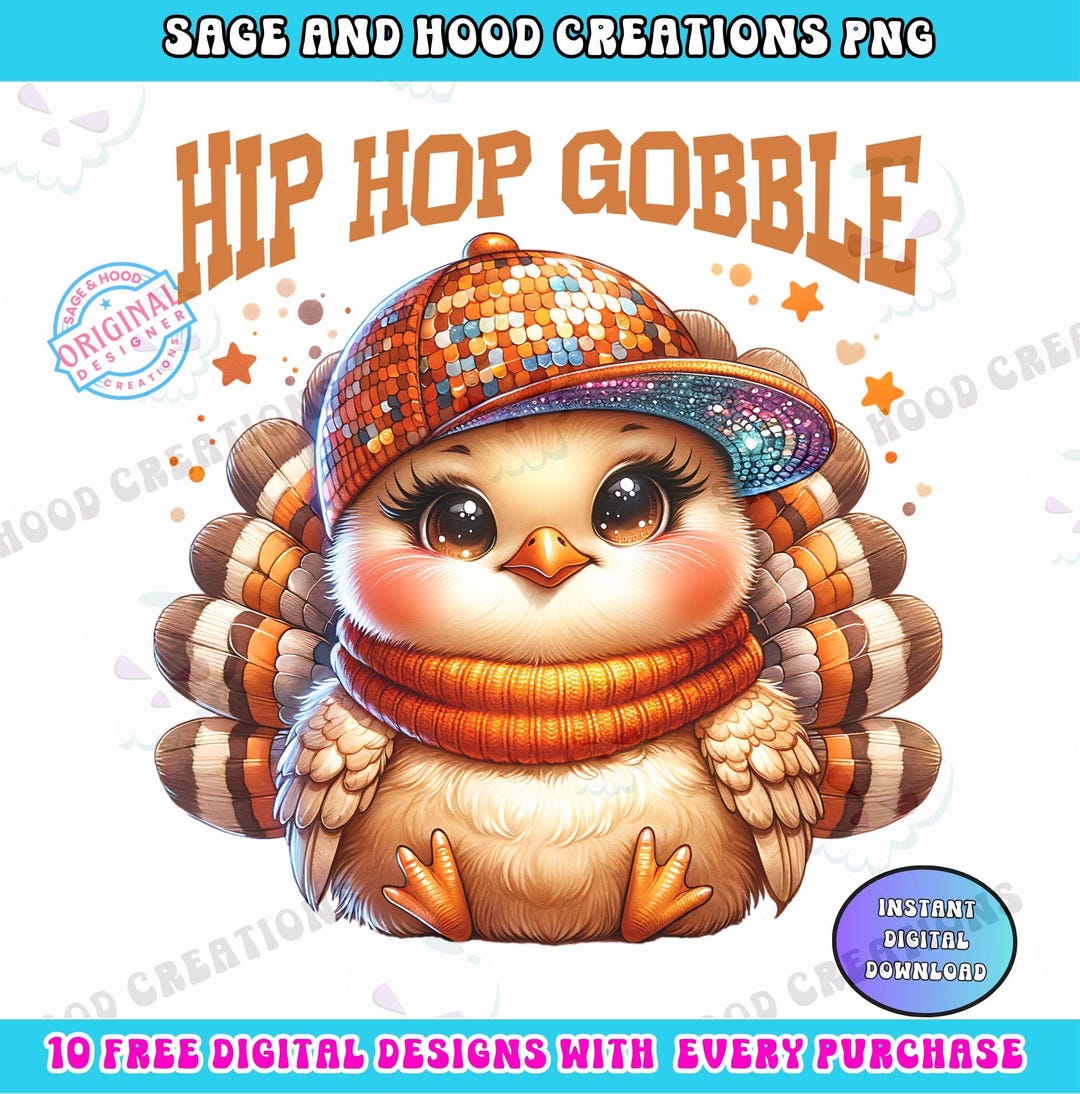 Hip Hop Turkey PNG, Thanksgiving Design (digital Download) - Etsy