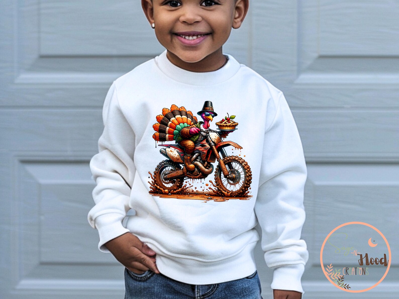 Thanksgiving Turkey Dirt Bike Png,turkey Png,fall Shirt for Kids ...