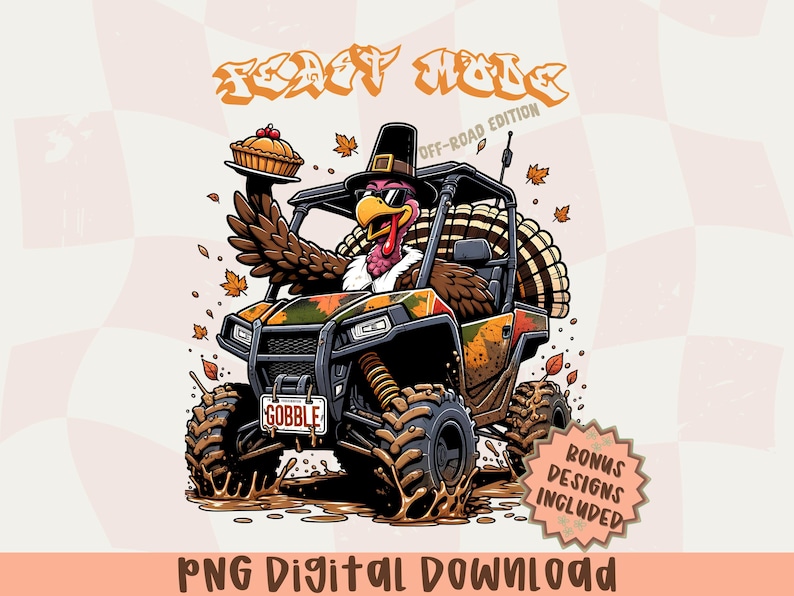 Funny Thanksgiving Turkey PNG for Boys,utv Png,trending Fall Png,boy ...